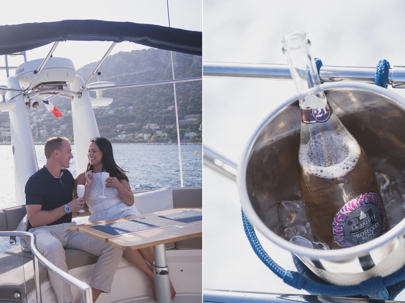 French Riviera Sunset Yacht Proposal